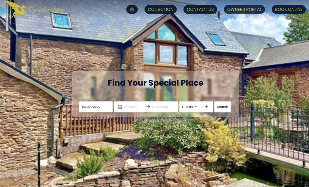 Affordable Holiday Home Website Design incl. Booking System